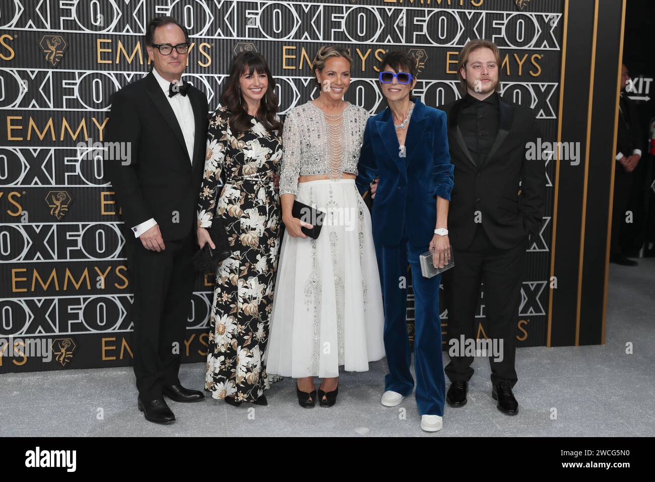 Dan McDermott, from left, Jill McDermott, Maria Bello, Dominique Crenn and Jackson McDermott ...