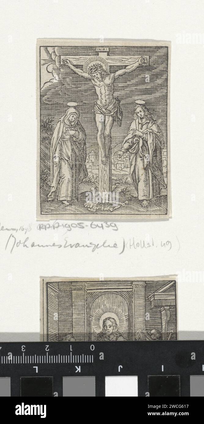 Christ on the cross with Mary and John, Christoffel van Sichem (II ...