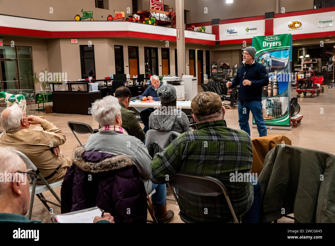 Chad Murphy, right, speaks in support of Republican presidential ...