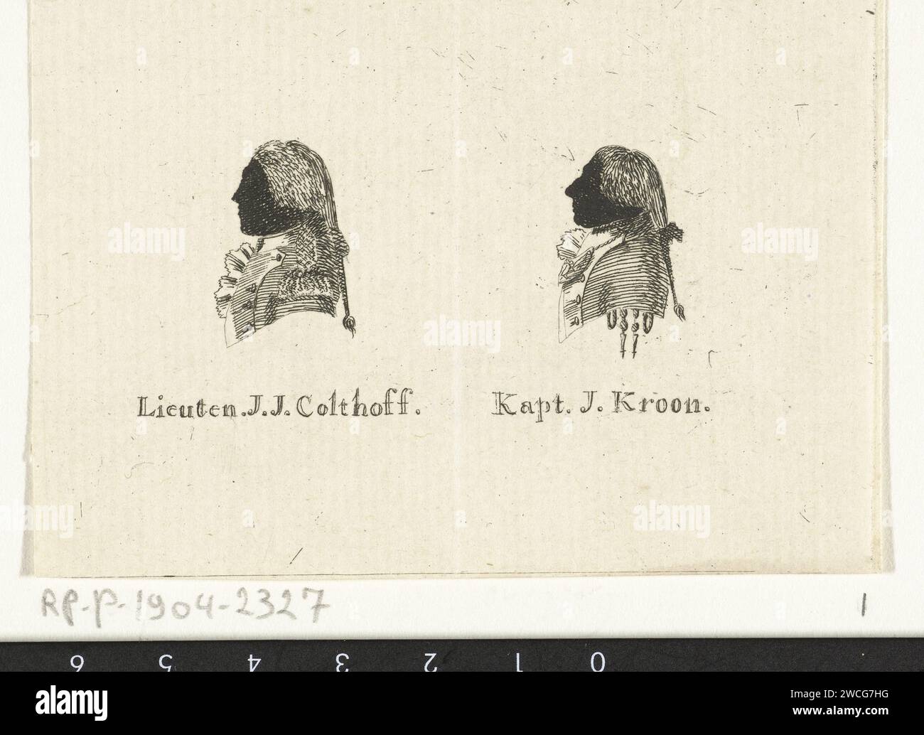 Silhouette portrait of Lieutenant Coltoff and Captain Kroon, Hendrik ...