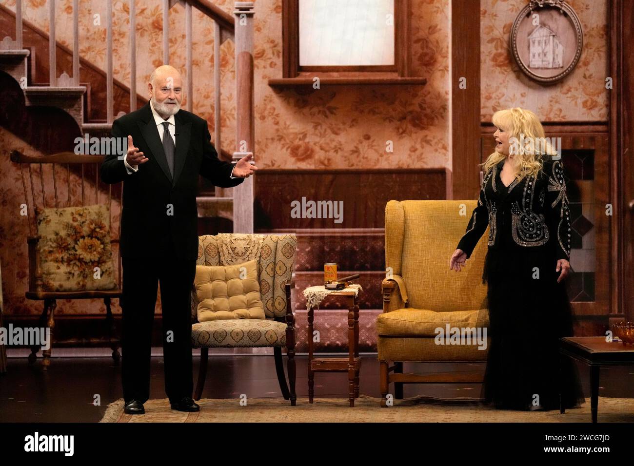 Rob Reiner, left, and Sally Struthers introducing the In Memoriam ...
