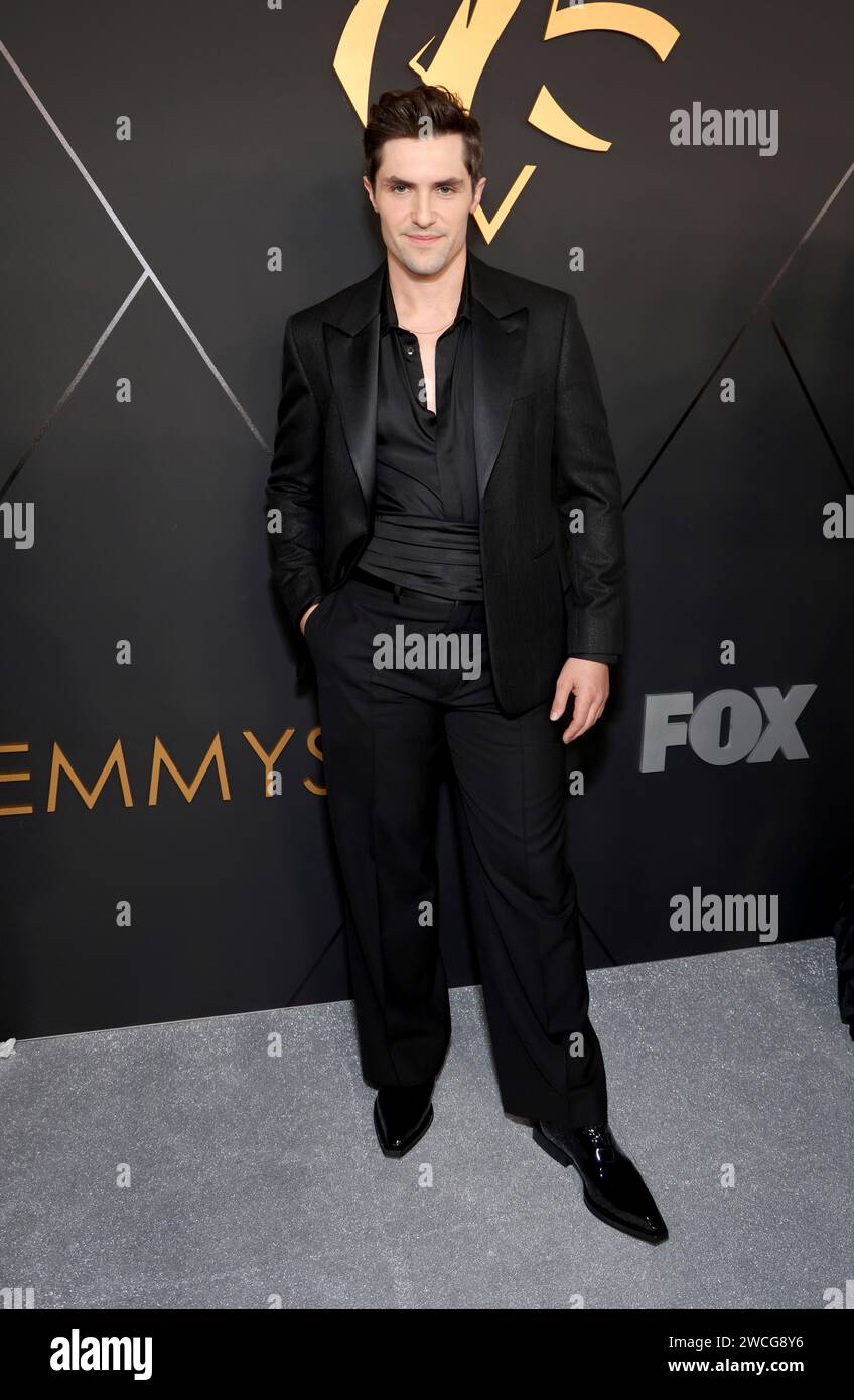 Phil Dunster walks the red carpet at the 75th Emmy Awards on Monday ...