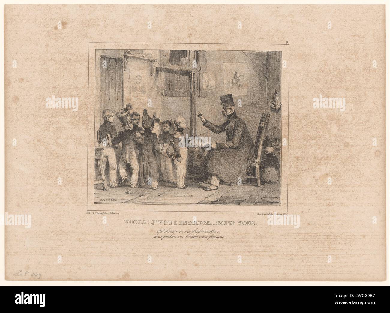 Old Sergeant teaches a group of boys, Nicolas Toussaint Charlet, 1834 ...