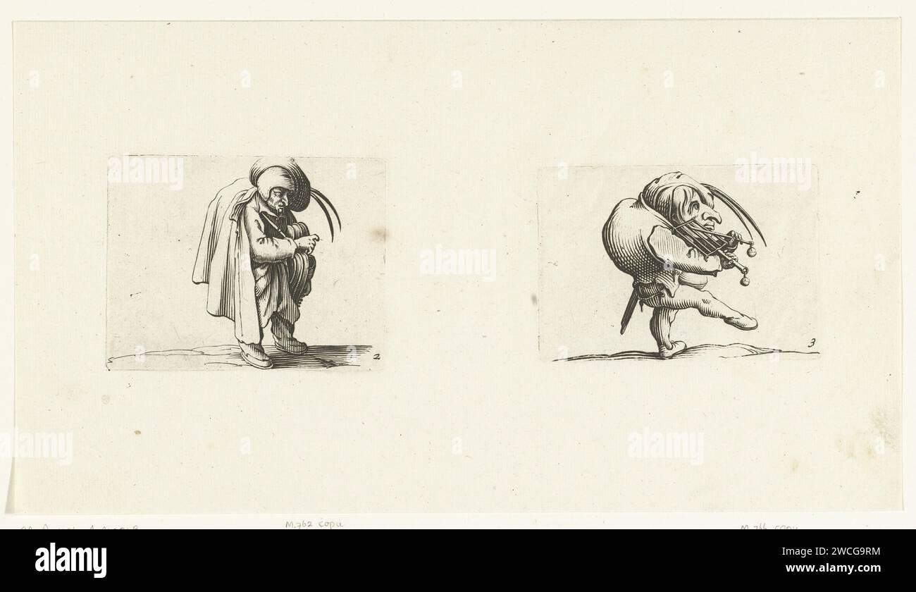 Grotesque figure with hurks; Dwarf with schedule and sword, Abraham ...