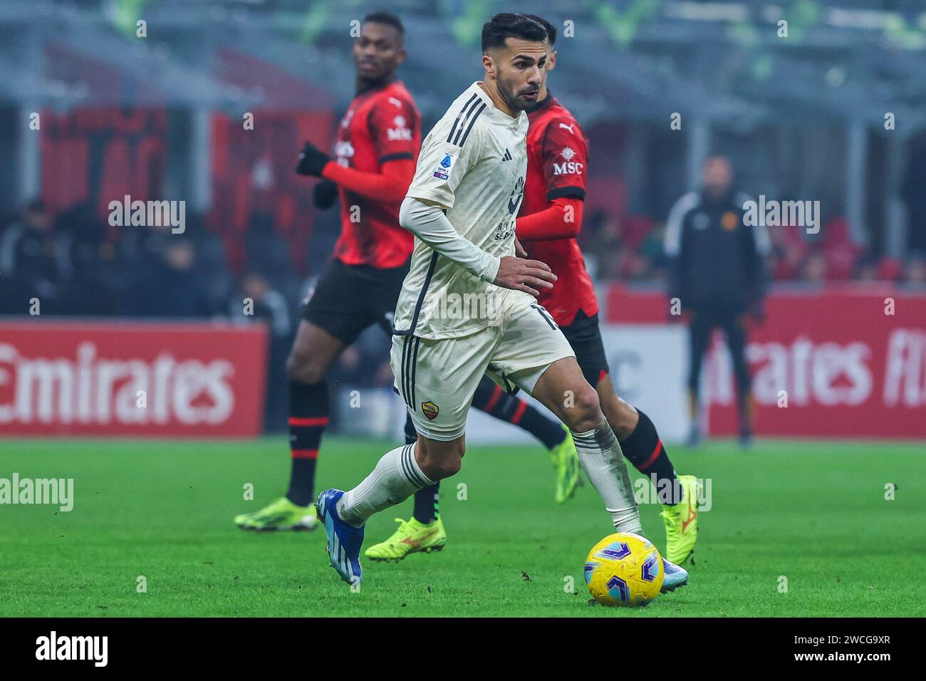 Milan, Italy. 14th Jan, 2024. Leandro Paredes of AS Roma seen in action ...