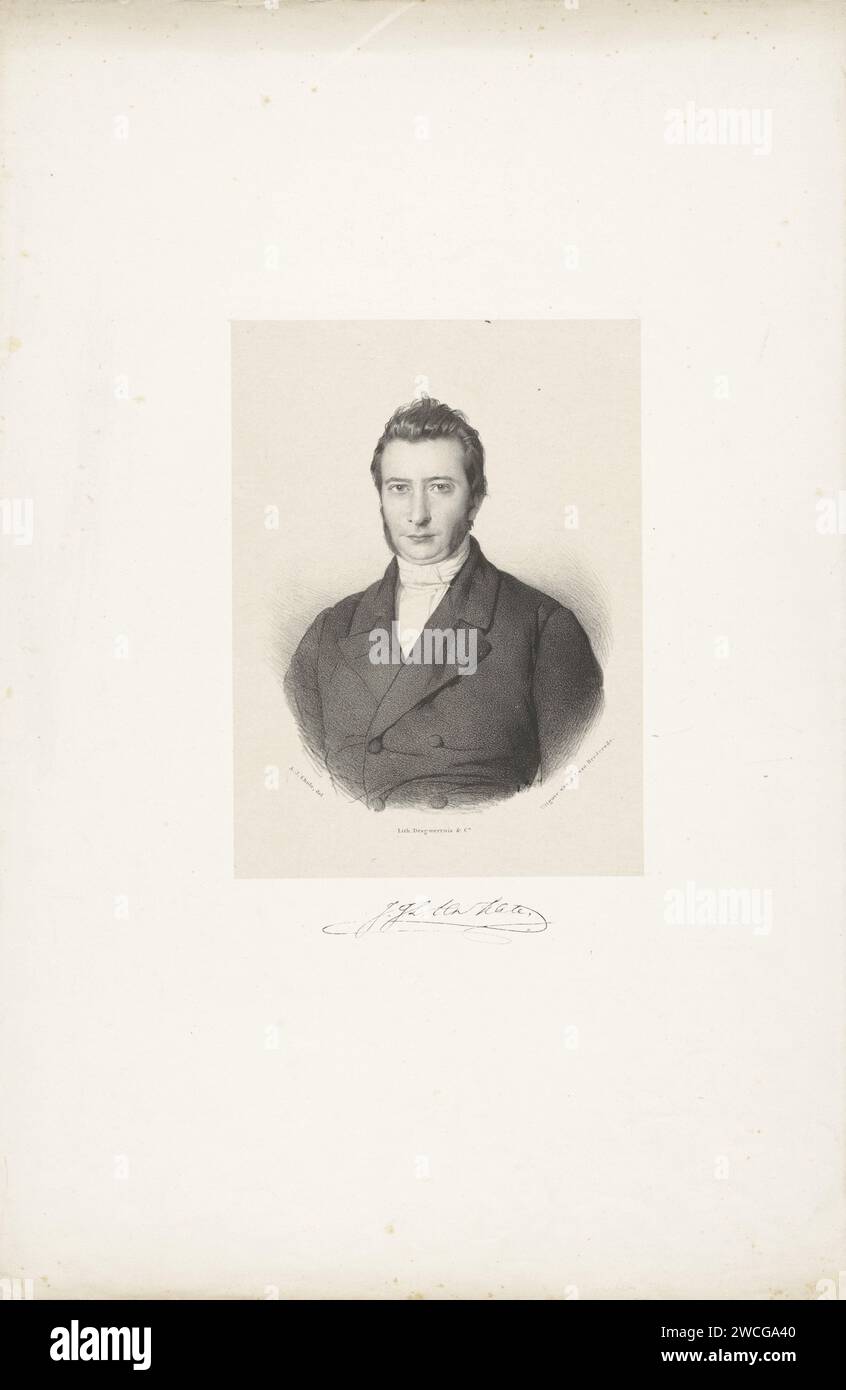 Portrait of Jan Jakob Lodewijk ten Kate, Adrianus Johannes Ehnle, 1829 ...