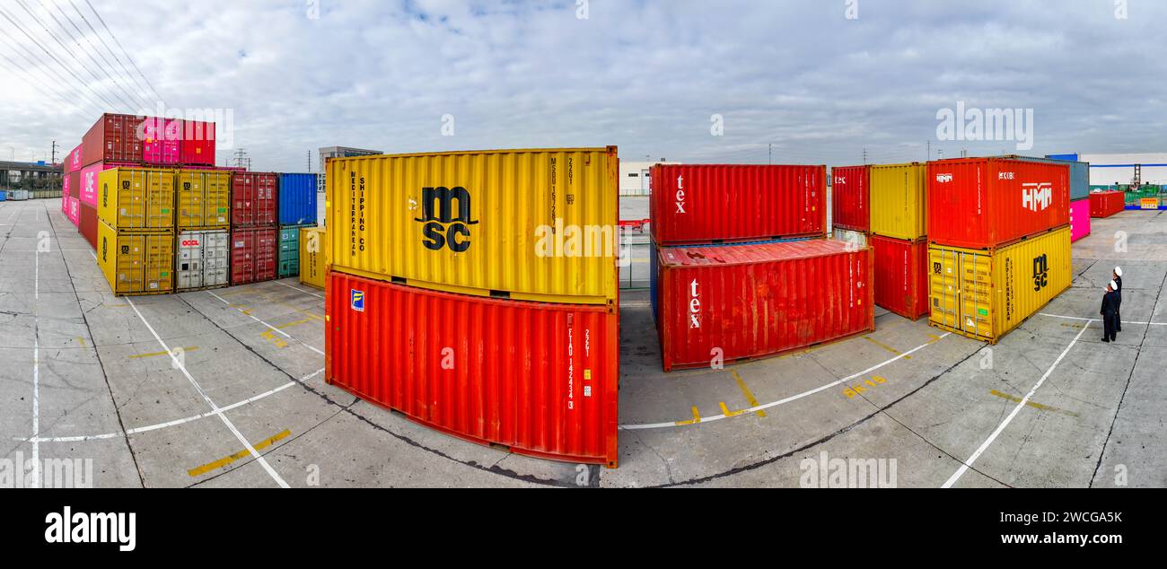 SUZHOU, CHINA - JANUARY 16, 2024 - Customs officers inspect a batch of ...