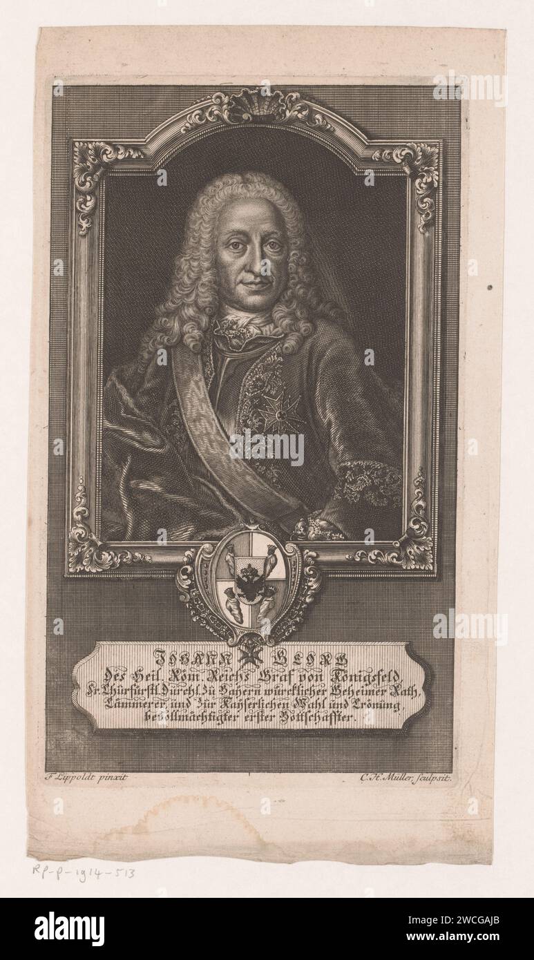 Portrait of George II, King of England, C.H. Müller, after J.M. Diehl ...