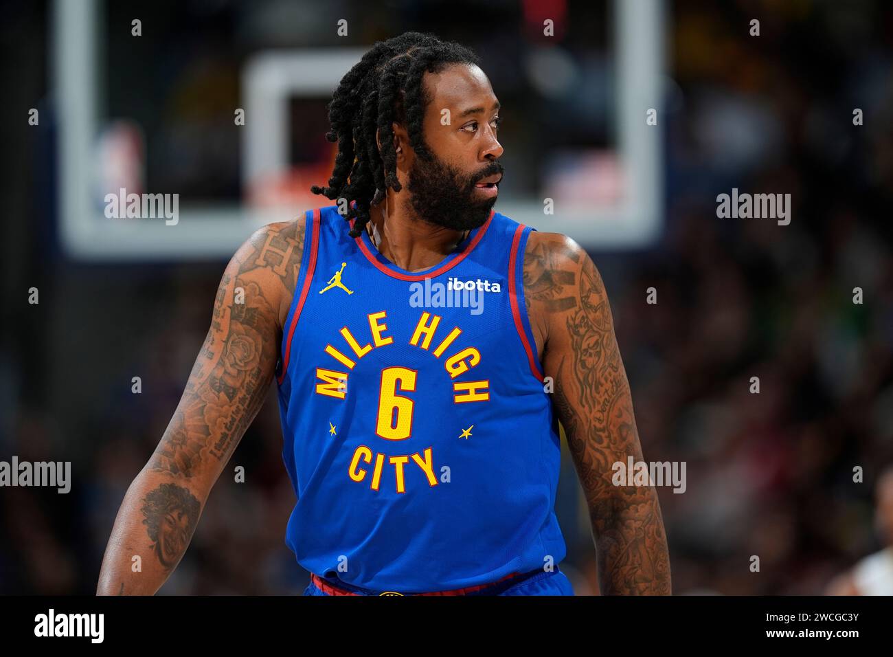 Denver Nuggets center DeAndre Jordan (6) in the second half of an NBA ...
