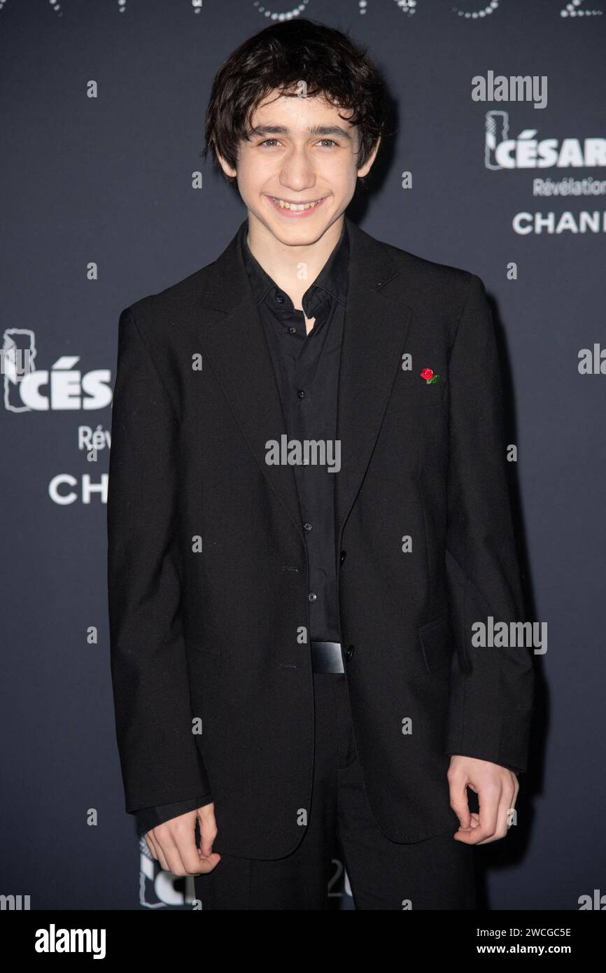 Paris, France. 15th Jan, 2024. Milo Machado-Graner attending the Cesar ...