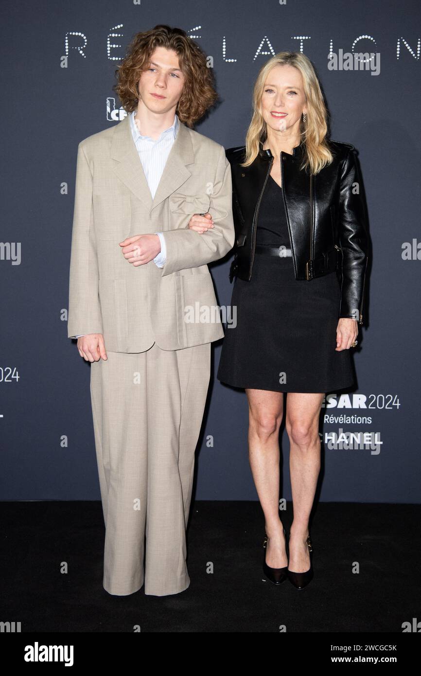 Paris, France. 15th Jan, 2024. Samuel Kircher and Lea Drucker attending ...