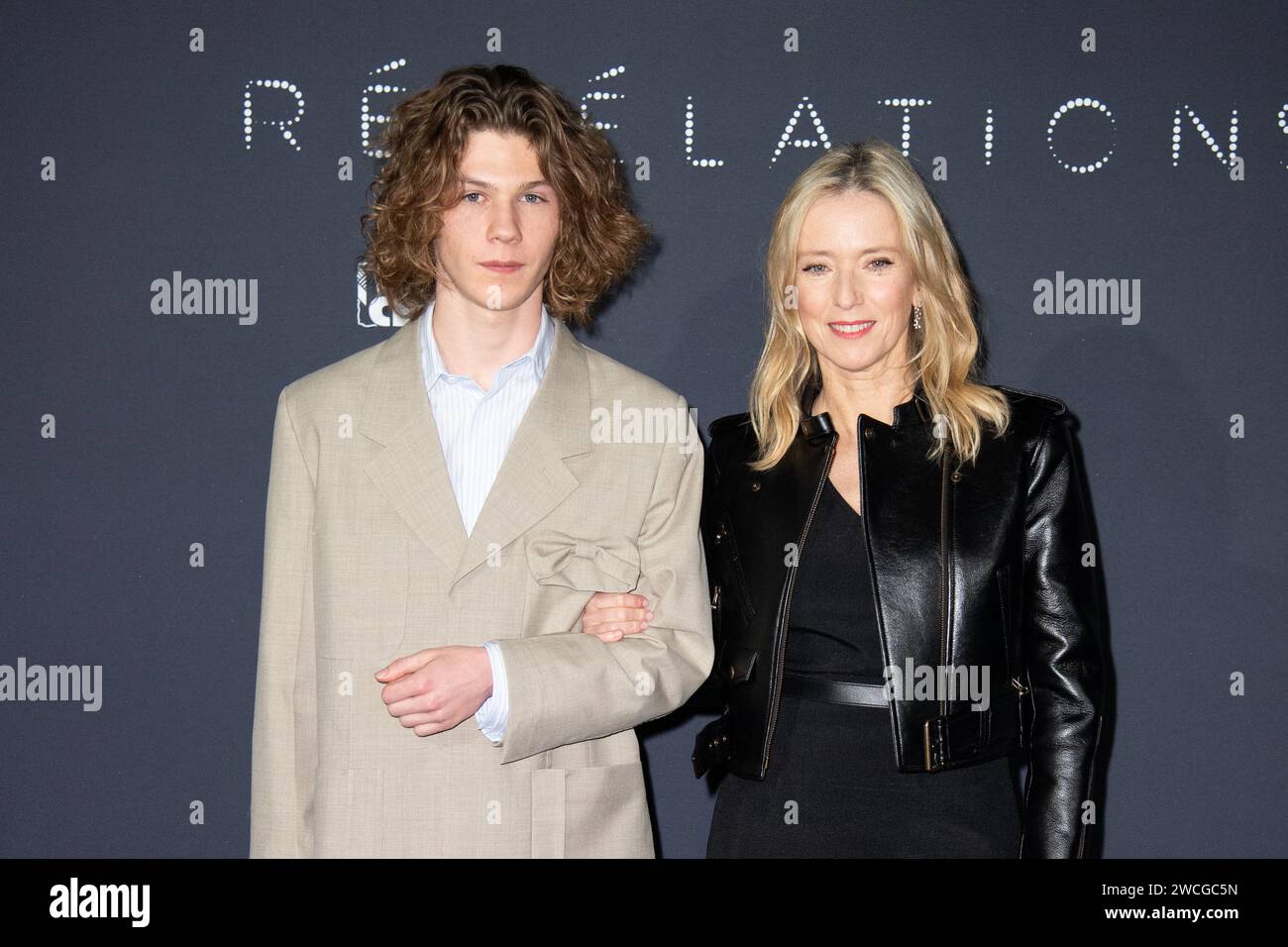Paris, France. 15th Jan, 2024. Samuel Kircher and Lea Drucker attending ...