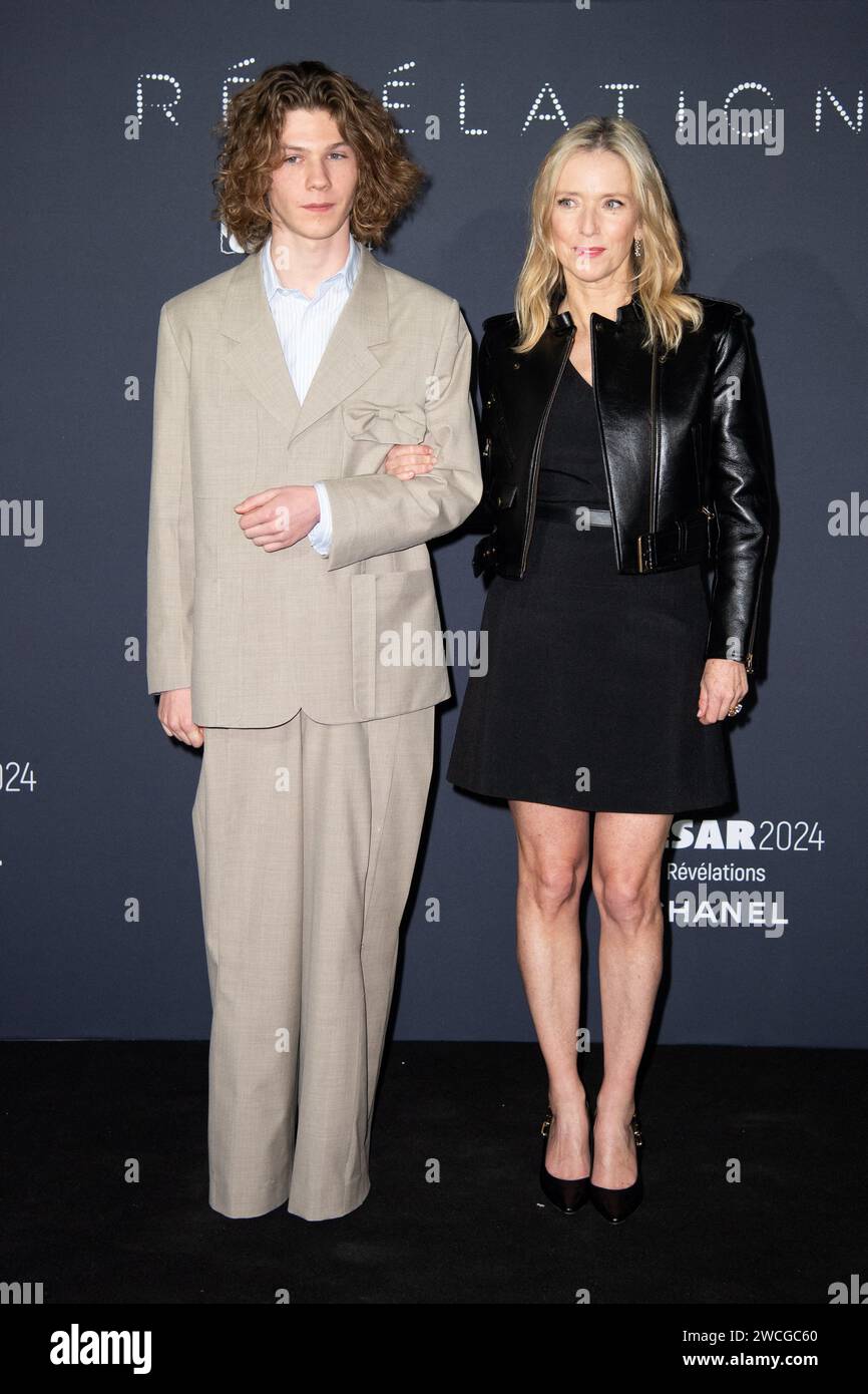 Paris, France. 15th Jan, 2024. Samuel Kircher and Lea Drucker attending ...