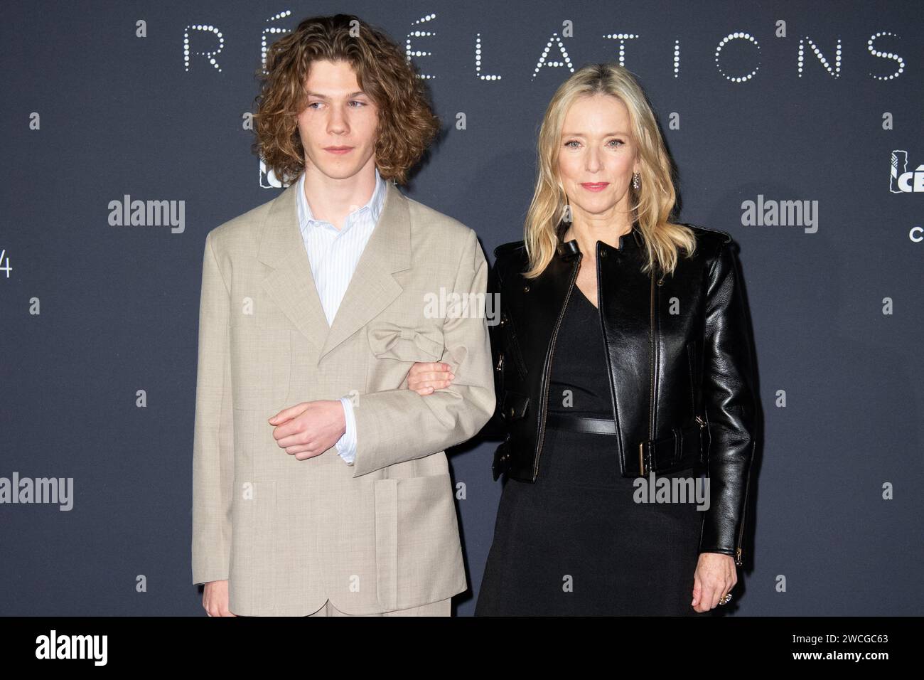 Paris, France. 15th Jan, 2024. Samuel Kircher and Lea Drucker attending ...
