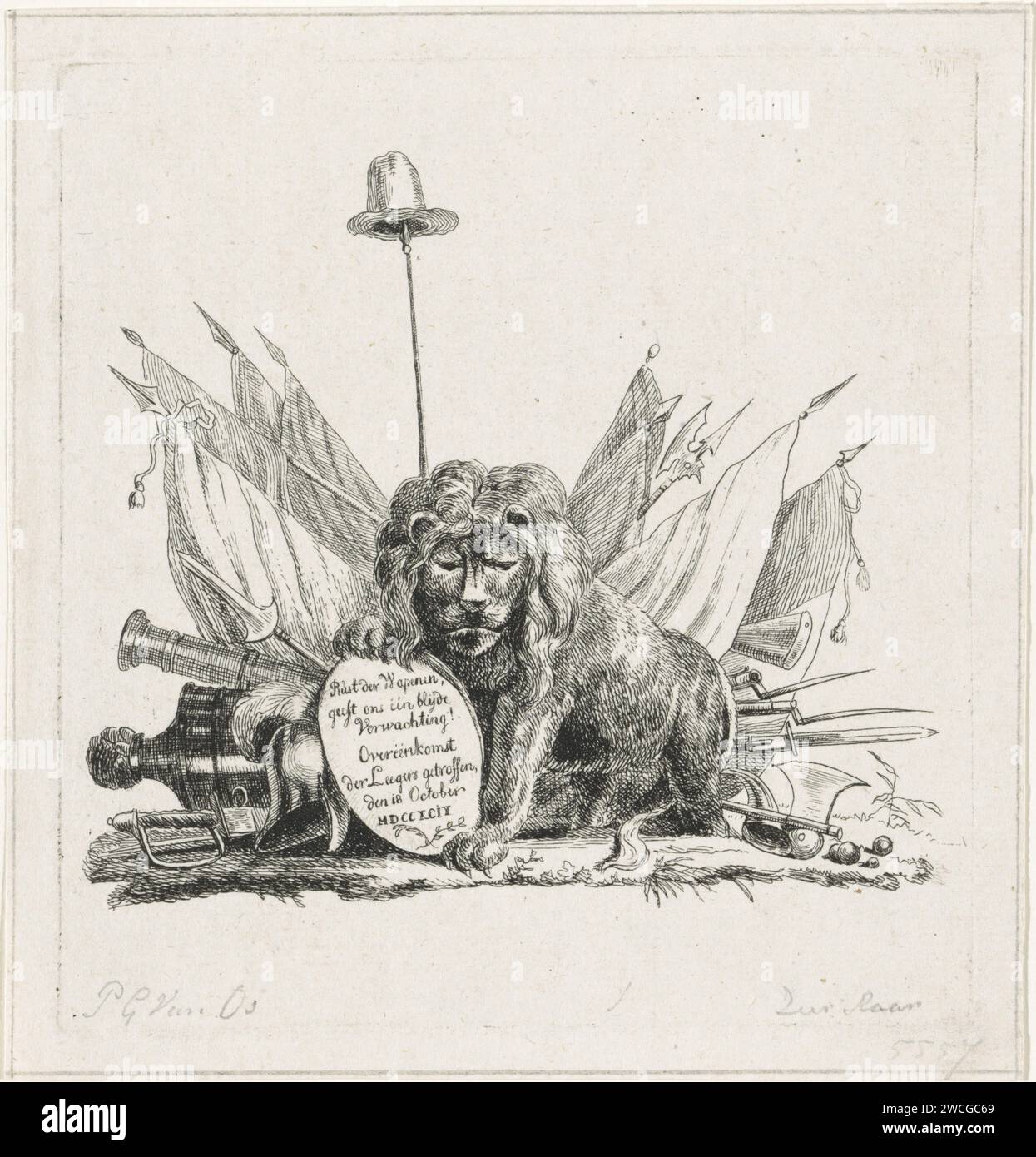 Nederlandse Leeuw for Wapentrophee, 1794, Pieter Gerardus van Os, 1794 ...