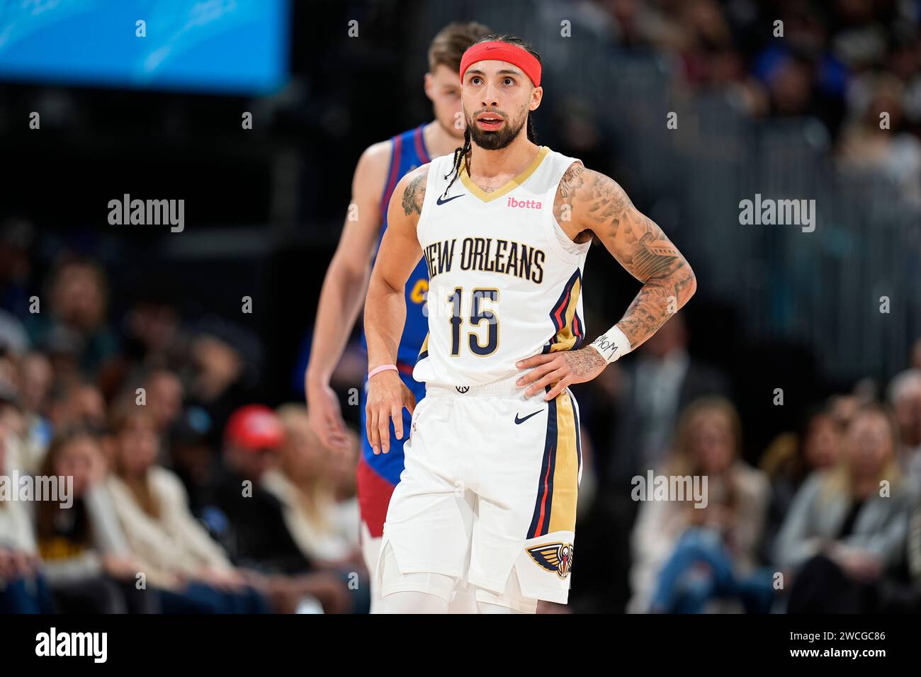 New Orleans Pelicans guard Jose Alvarado (15) in the second half of an ...