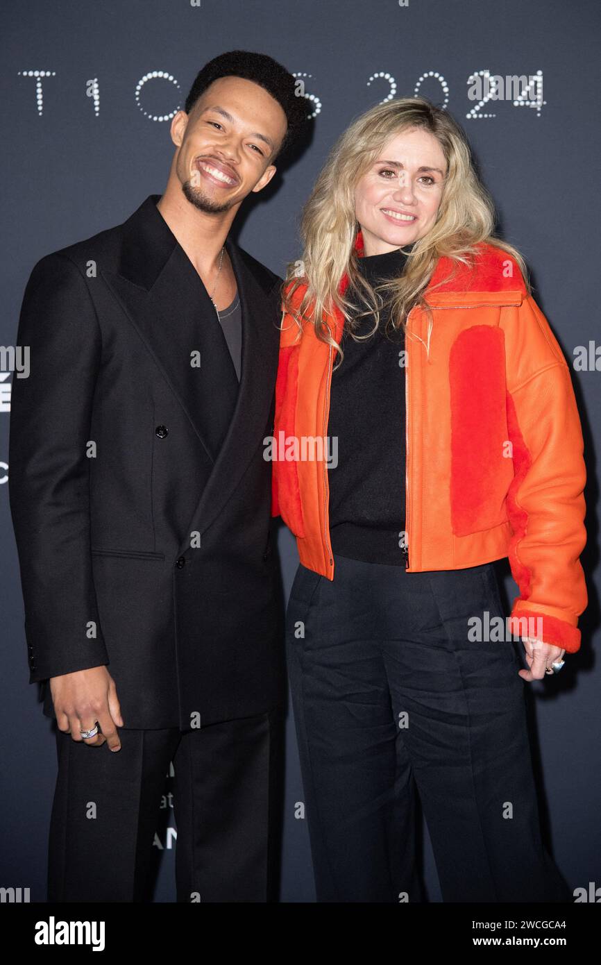 Paris, France. 15th Jan, 2024. Melvin Boomer and Katell Quillevere ...