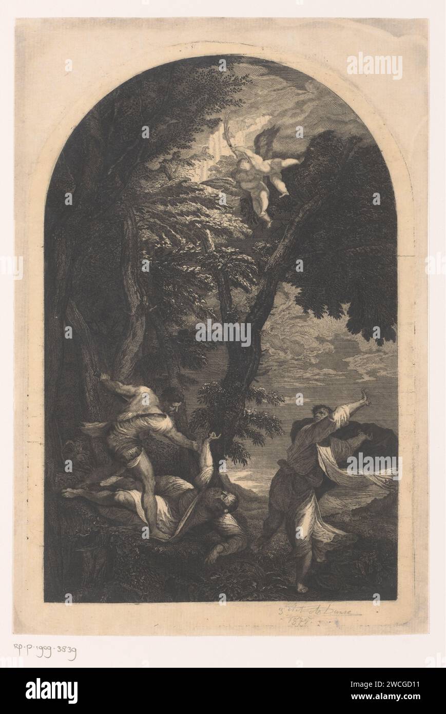 Death of a martyr, Auguste Danse, 1875 print paper etching / engraving ...