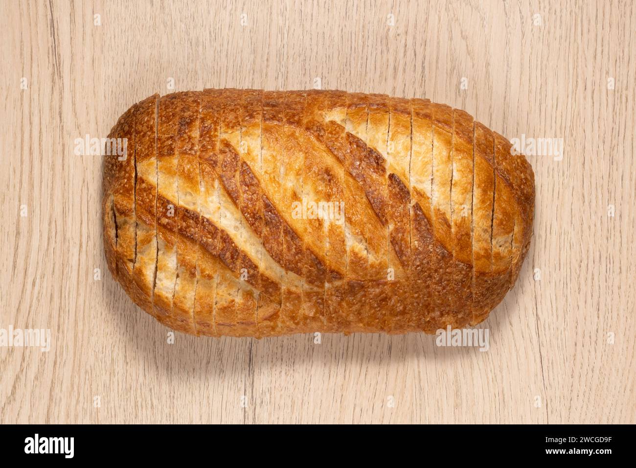 Top view of sliced bread Stock Photo - Alamy