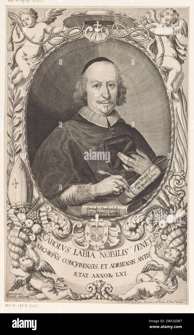 Portrait of Archbishop Carlo Labia, Isabella Piccini, After Domenico ...