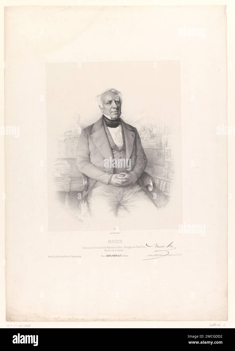 Portret van de Arts Philibert Joseph Roux, Alexandre Collette, c. 1849 ...