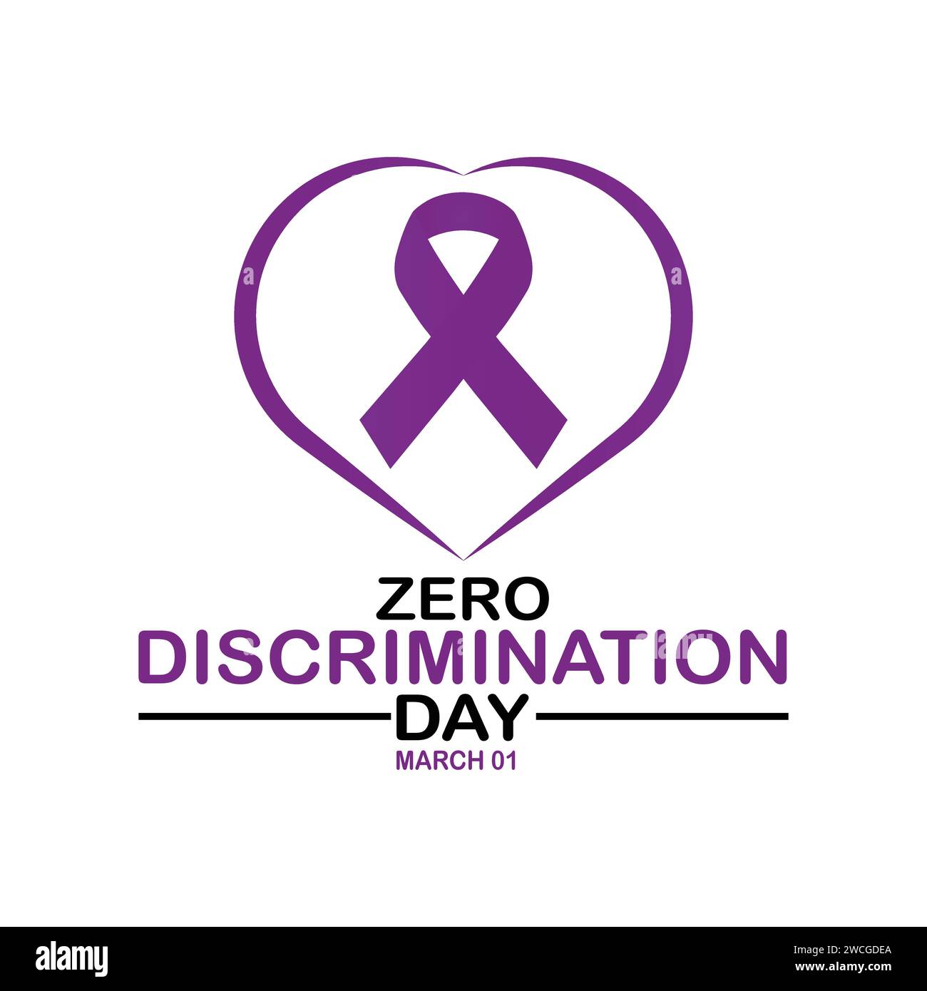 Zero Discrimination Day Vector illustration. March 01. Holiday concept ...