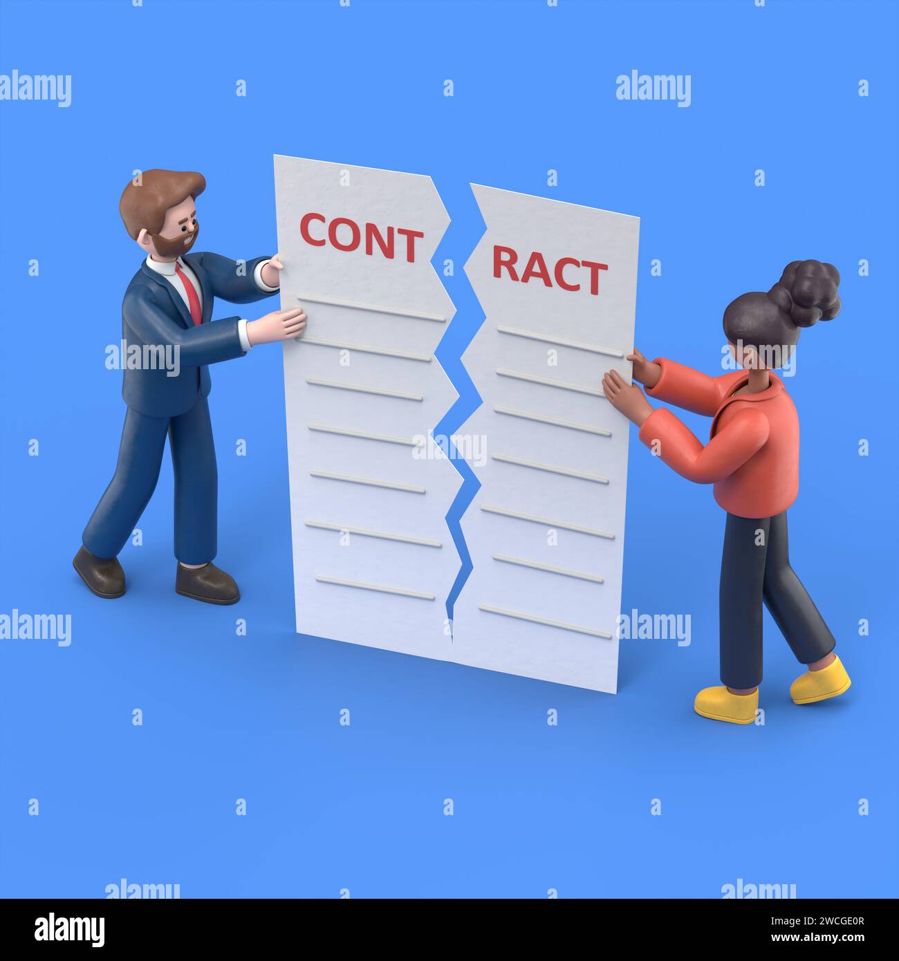 Concept cartoon illustration company partners hi-res stock photography ...