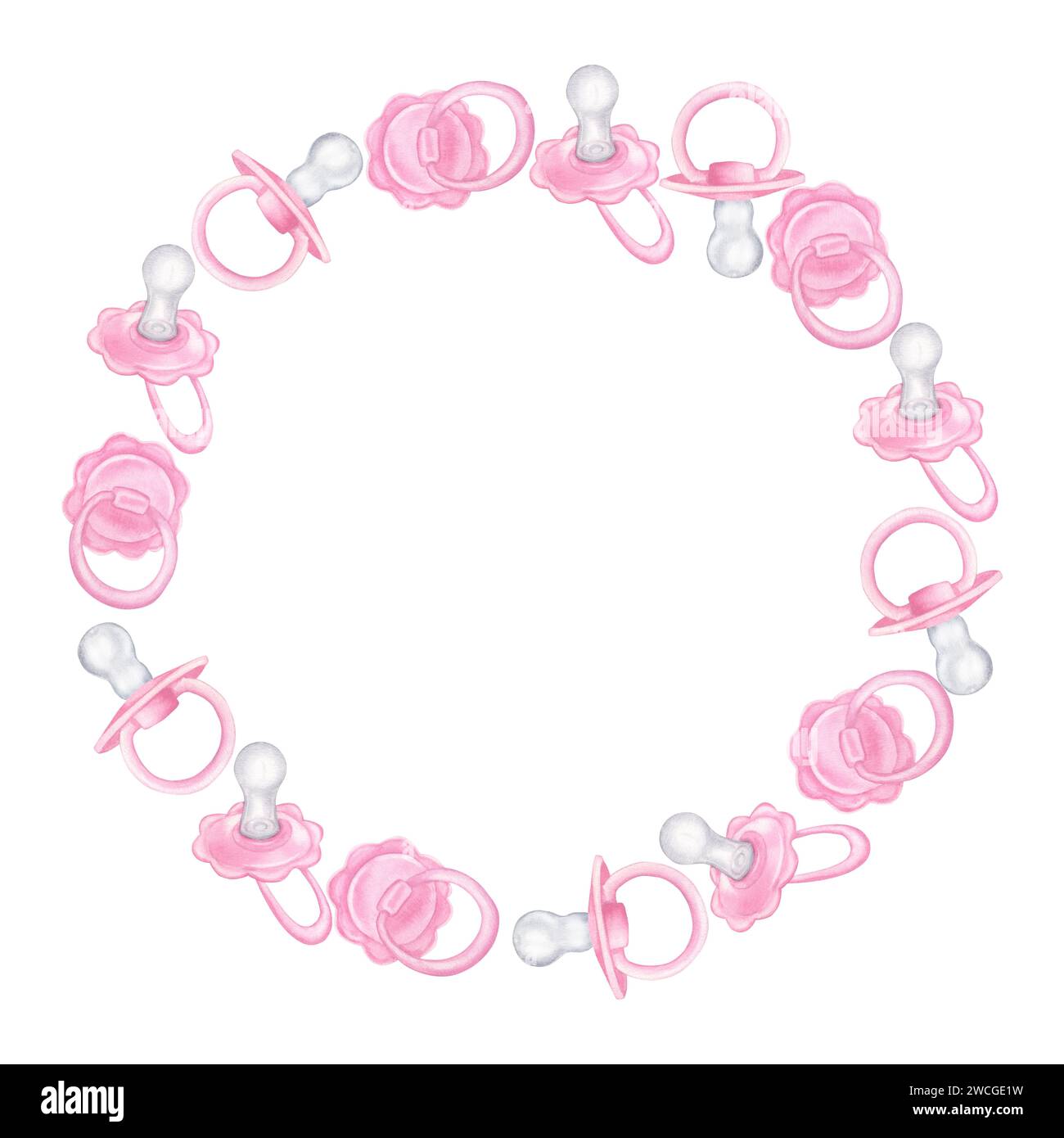 Pink Baby Shower Border