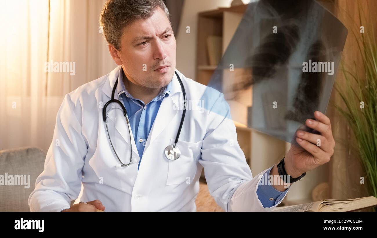 Doctor appointment man stethoscope lung x ray Stock Photo - Alamy