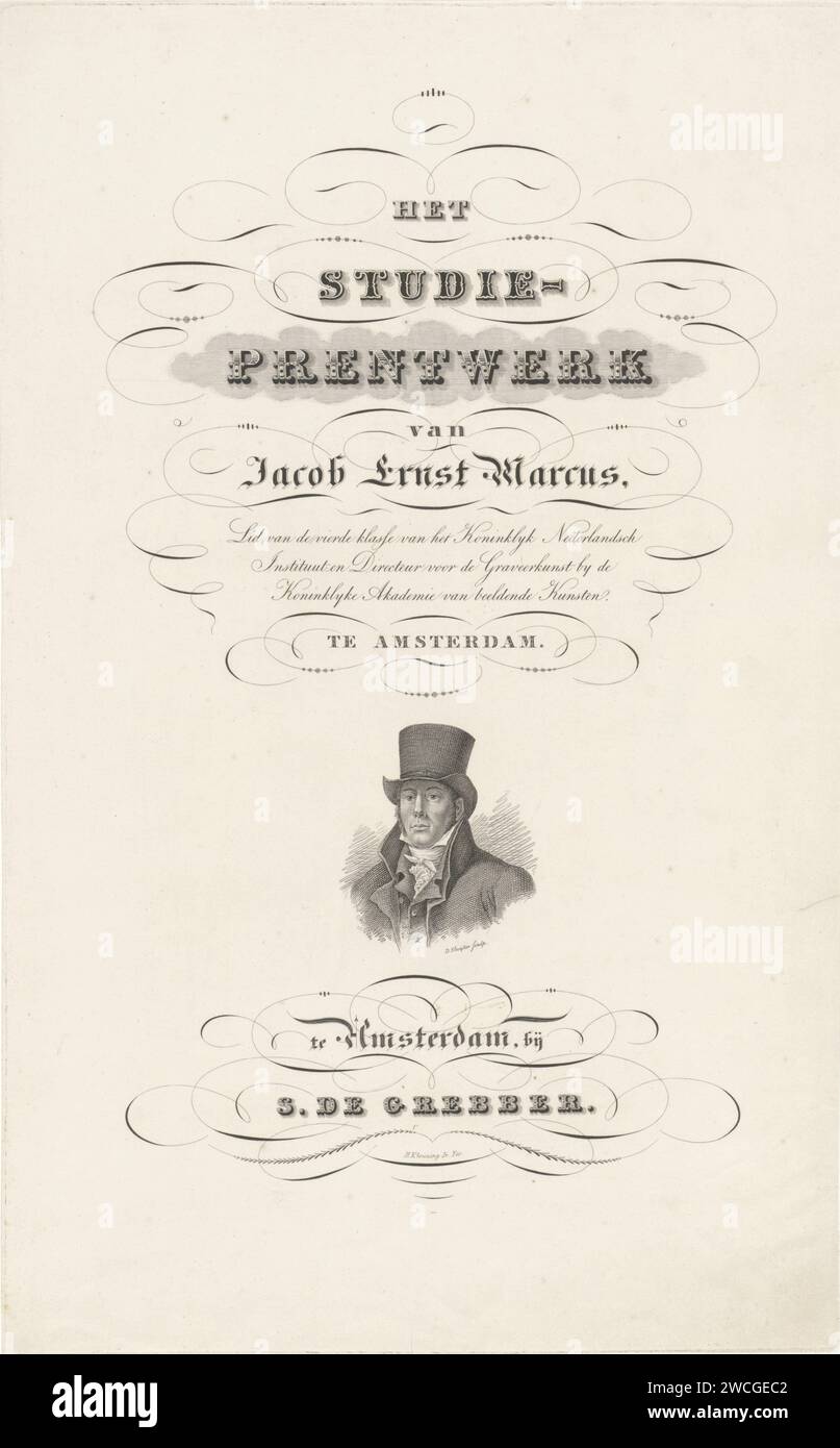 Title page for: J.E. Marcus, The Study Printwork of Jacob Ernst Marcus ...
