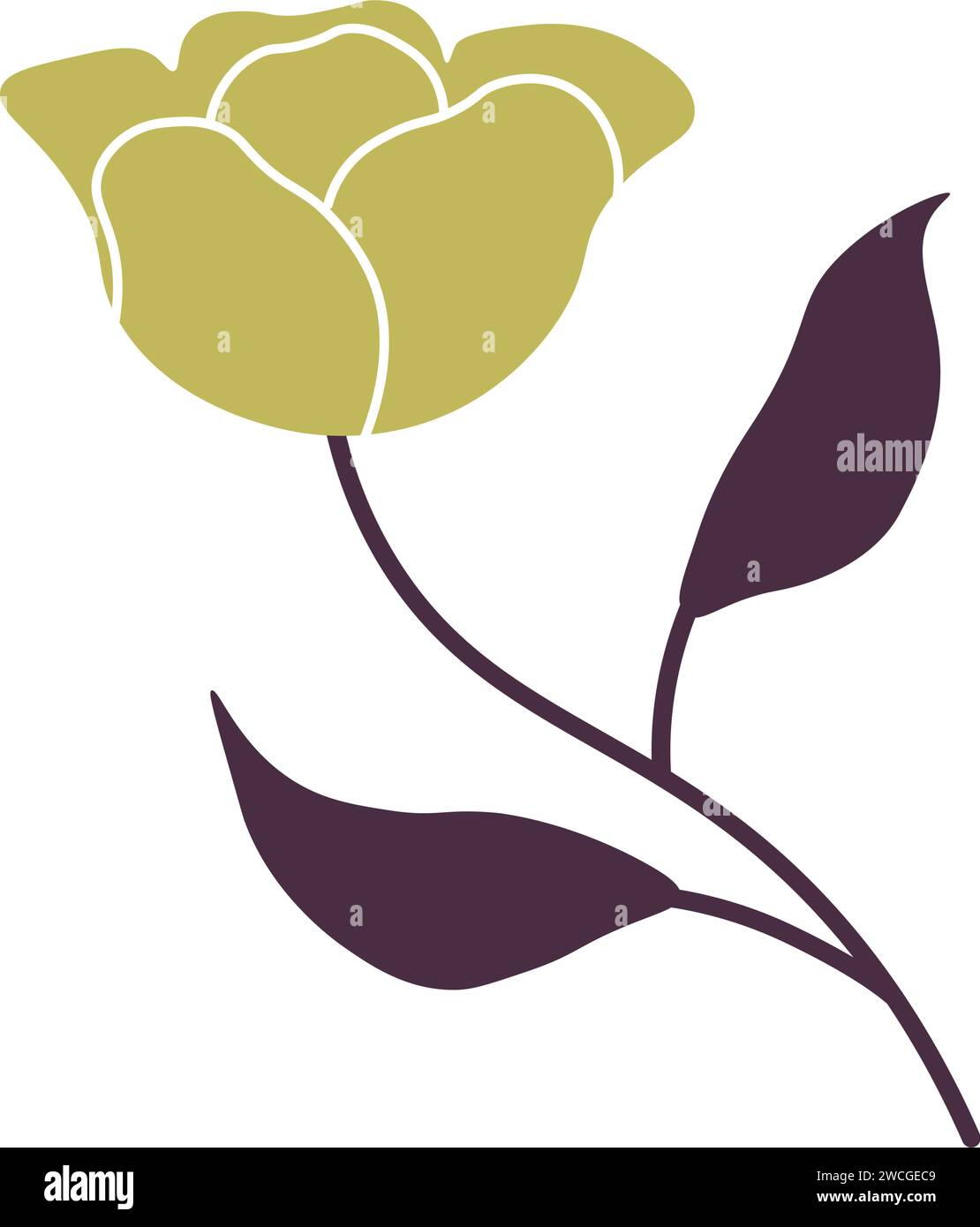 Rose bush stem Stock Vector Images - Alamy