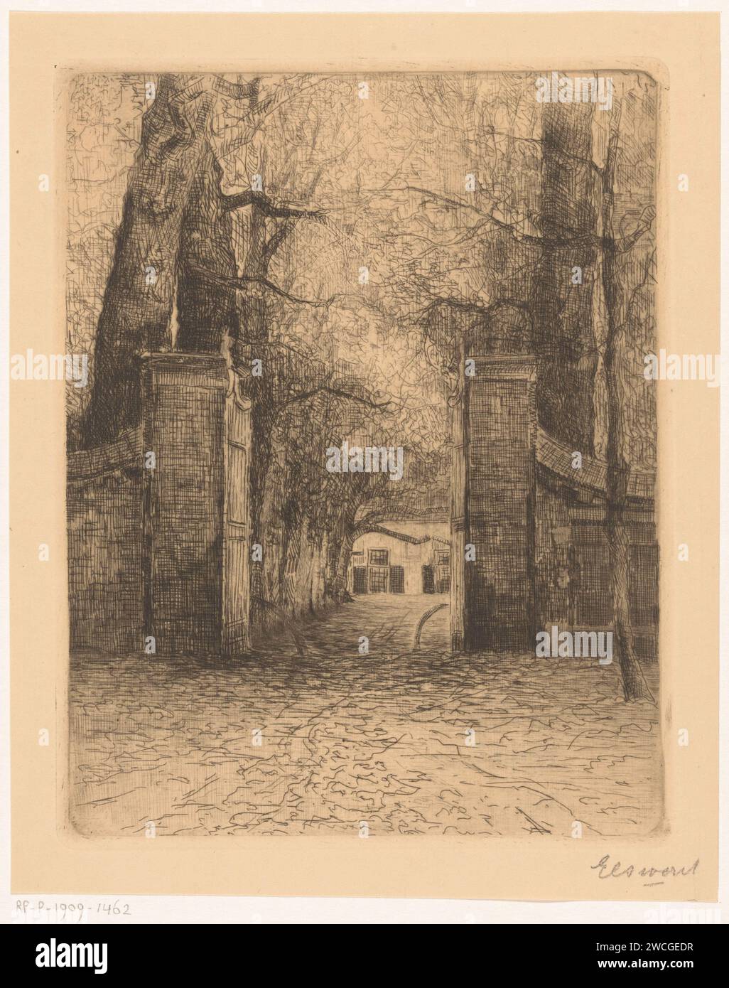Driveway of estate Elswout, Cornelia Christina Johanna van Trigt -Hoevenaar, 1864 - 1909 print ...
