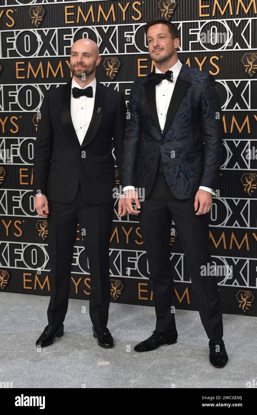 Cecil O'Connor, left, and Jeff O'Connor arrive at the 75th Primetime ...