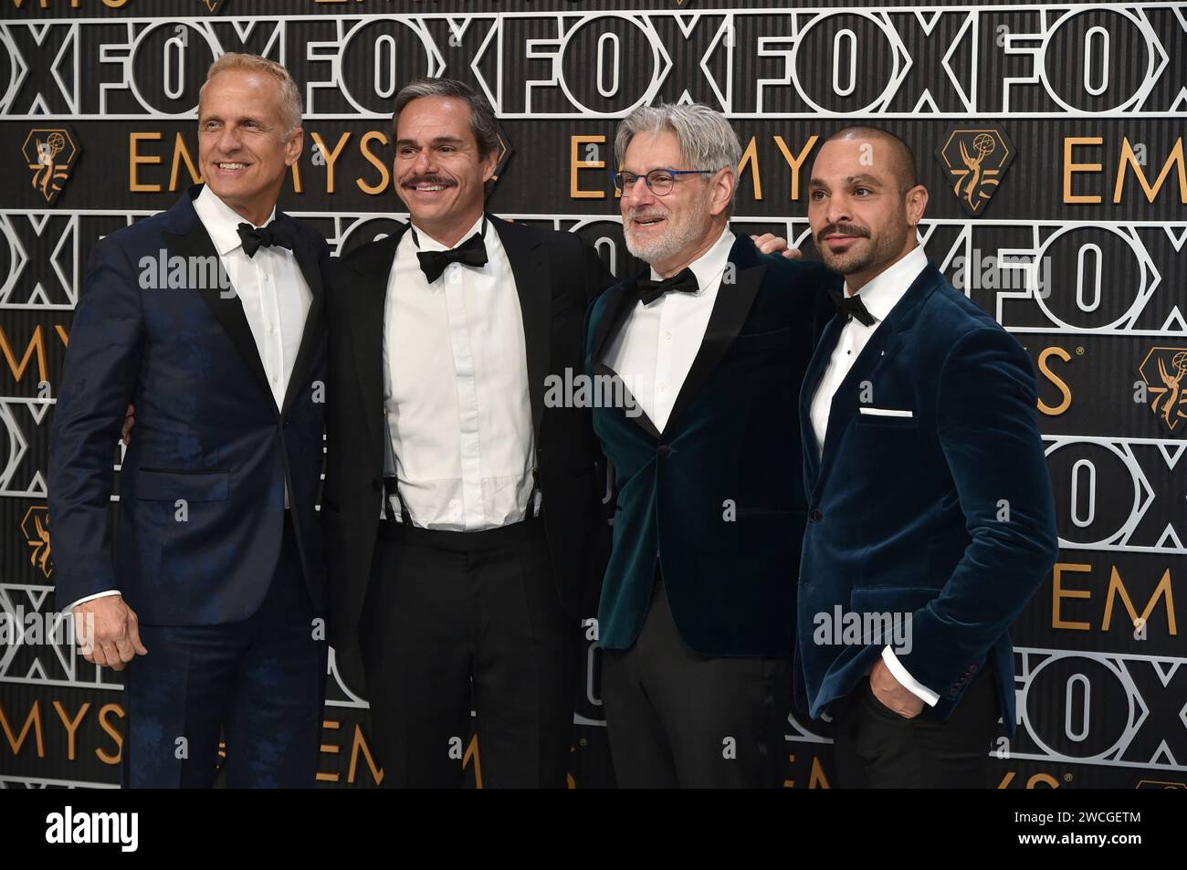 Patrick Fabian, from left, Tony Dalton, Peter Gould, and Michael Mando ...