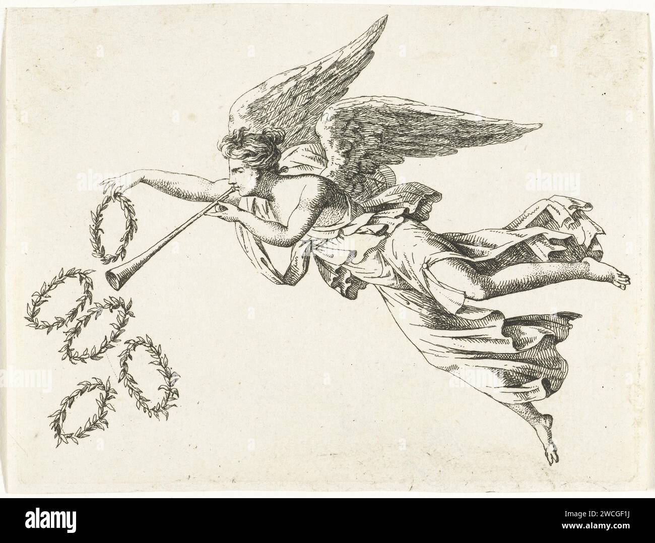 Flying Faam, Frédéric Théodore Faber, 1810 - 1817 print The winged fame ...