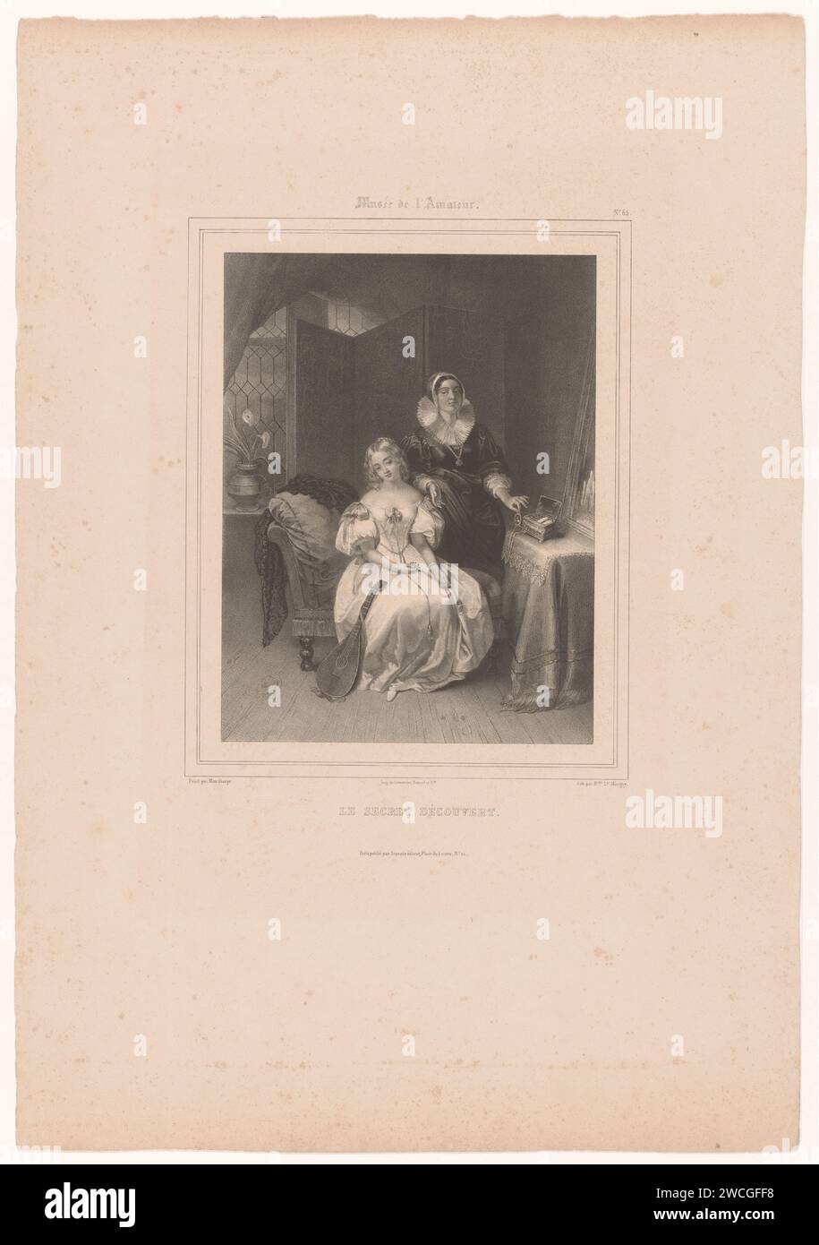 Young woman caught with a jewel of her secret loved one, Louise Marigny ...