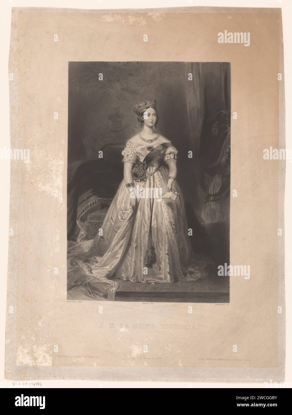 Portrait of Queen Victoria, Pierre Joseph Tavernier, After John ...