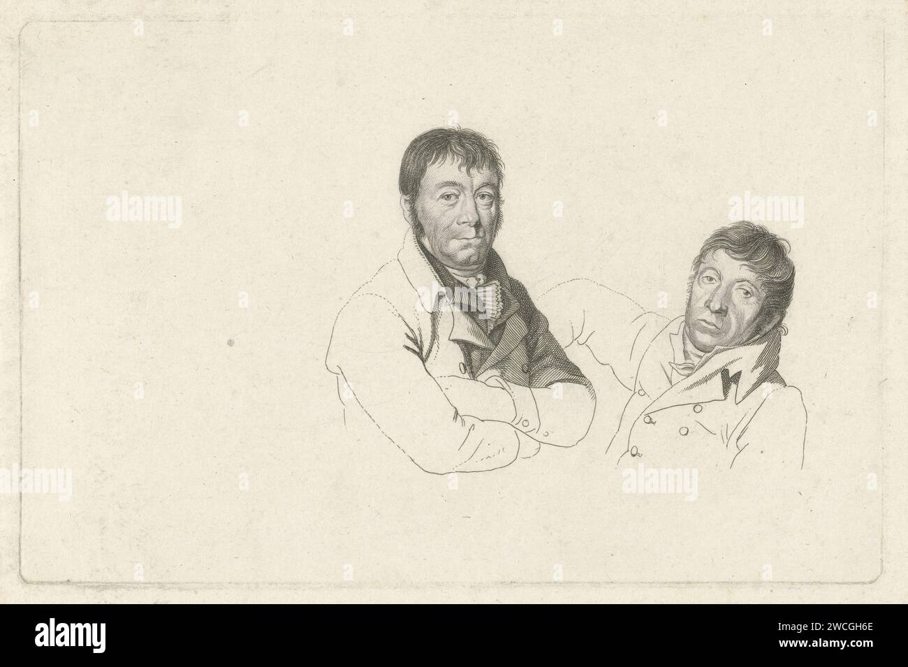 Portraits of Dirk Versteegh and Hendrik de Flines, Jacob Ernst Marcus ...