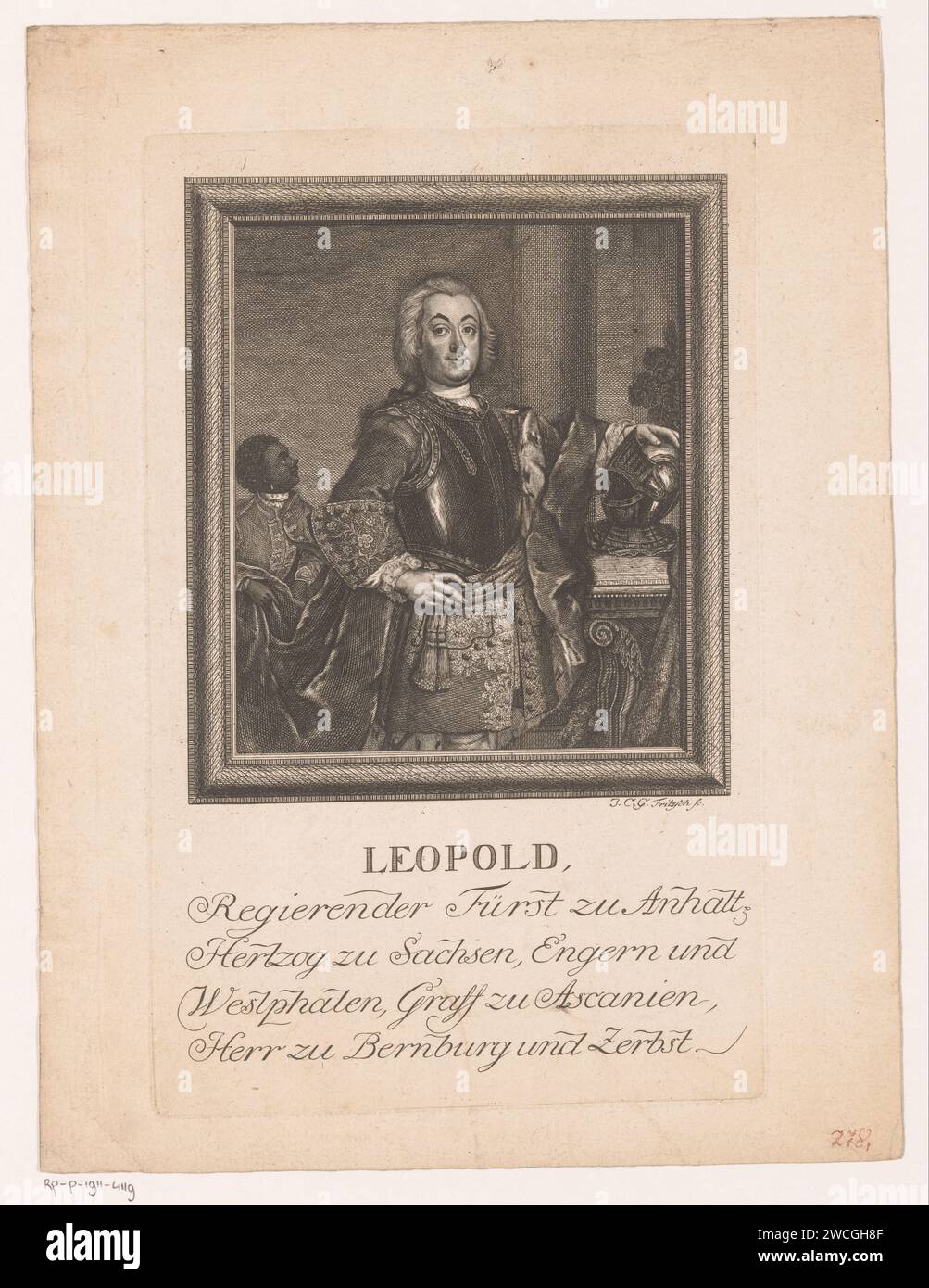 Leopold von Anhalt -Köthen, Johann Christian Gottfried Fritzsch, 1730 ...