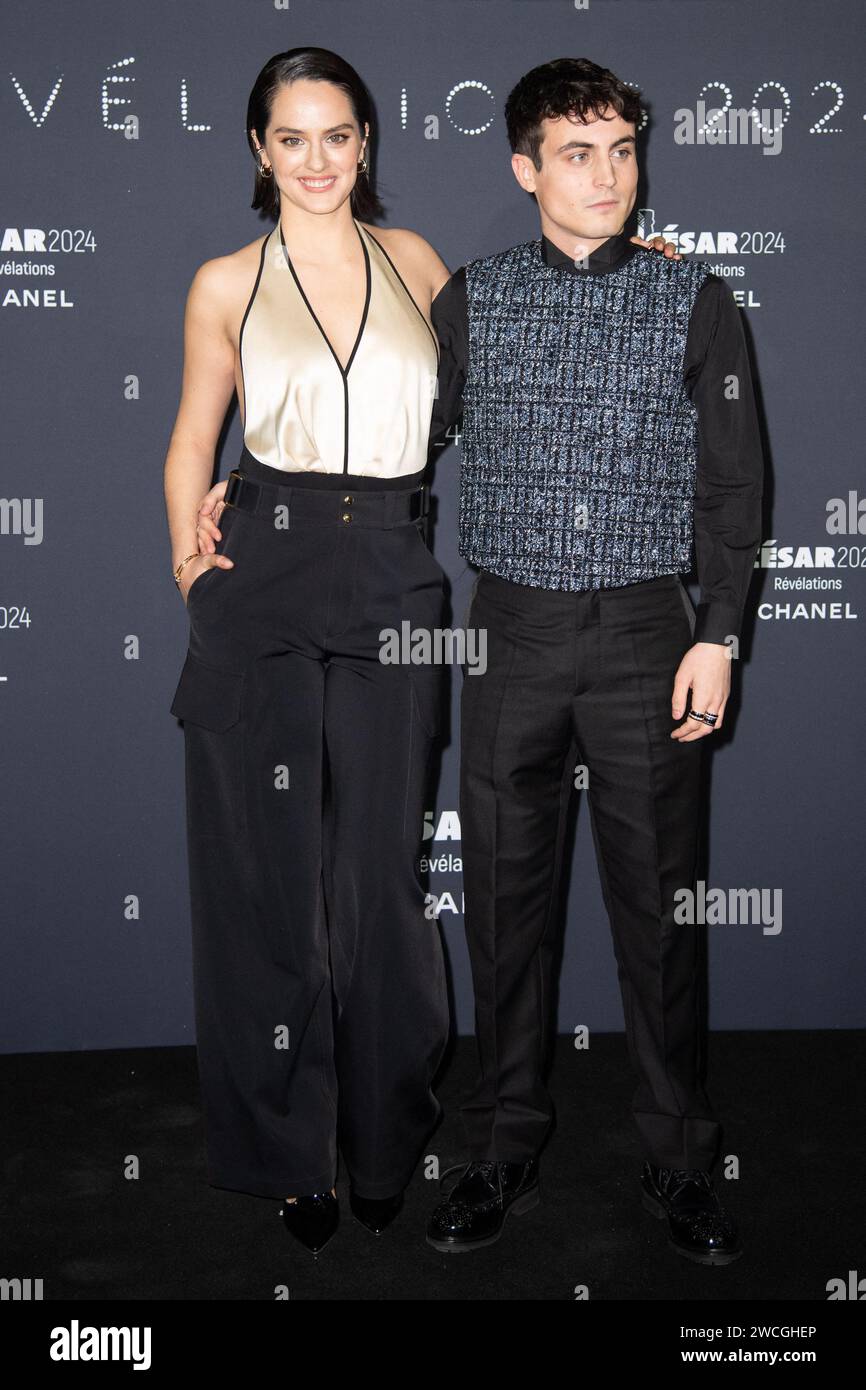 Paris, France. 15th Jan, 2024. Noemie Merlant and Julien De Saint Jean ...