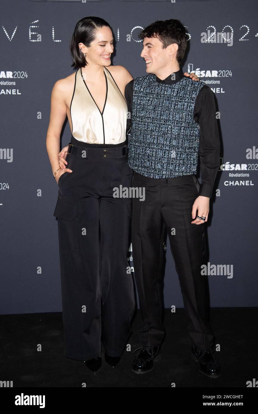 Paris, France. 15th Jan, 2024. Noemie Merlant and Julien De Saint Jean ...