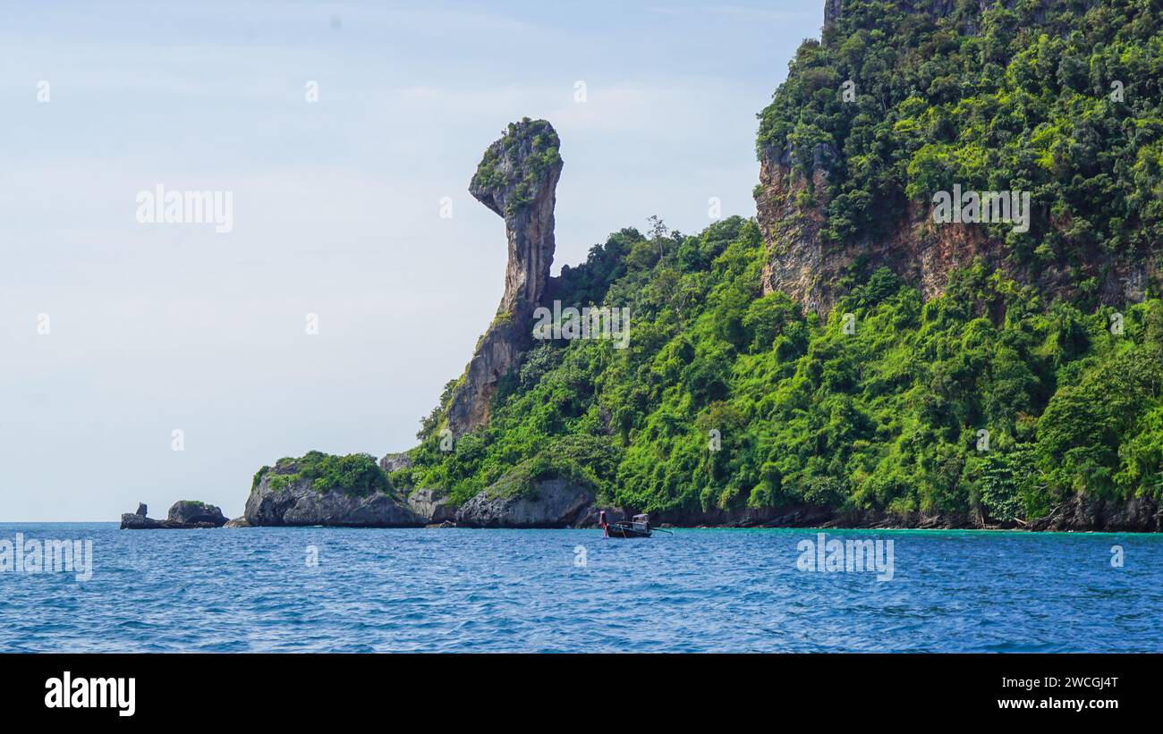 Chicken island near Railay beach in Krabi province in the Andaman sea ...