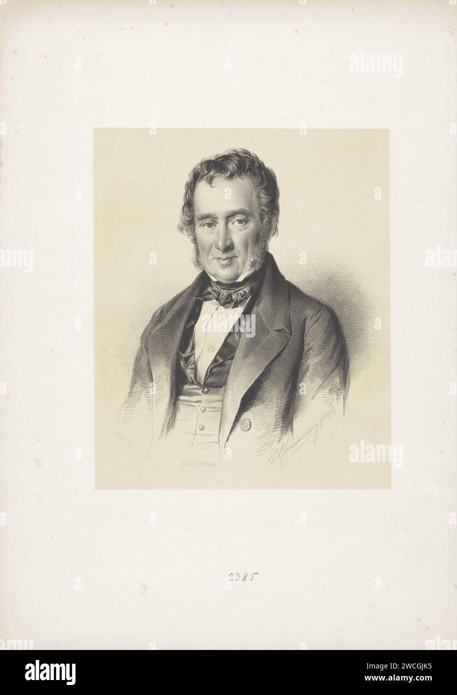 Portrait of an unknown man, possibly Mr. Hart, Adrianus Johannes Ehnle ...