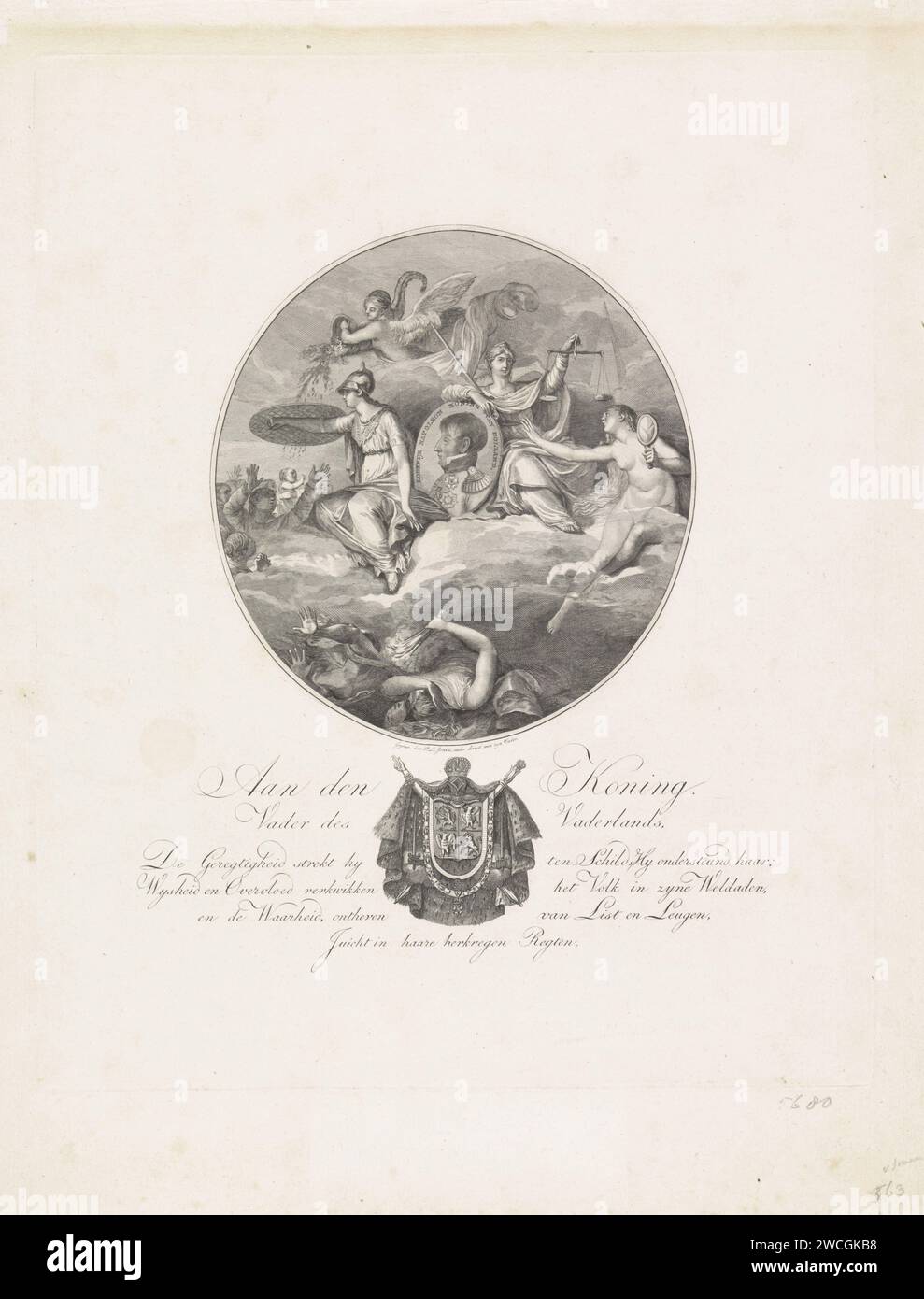 Allegory with the glorification of Louis Napoleon, King of Holland ...