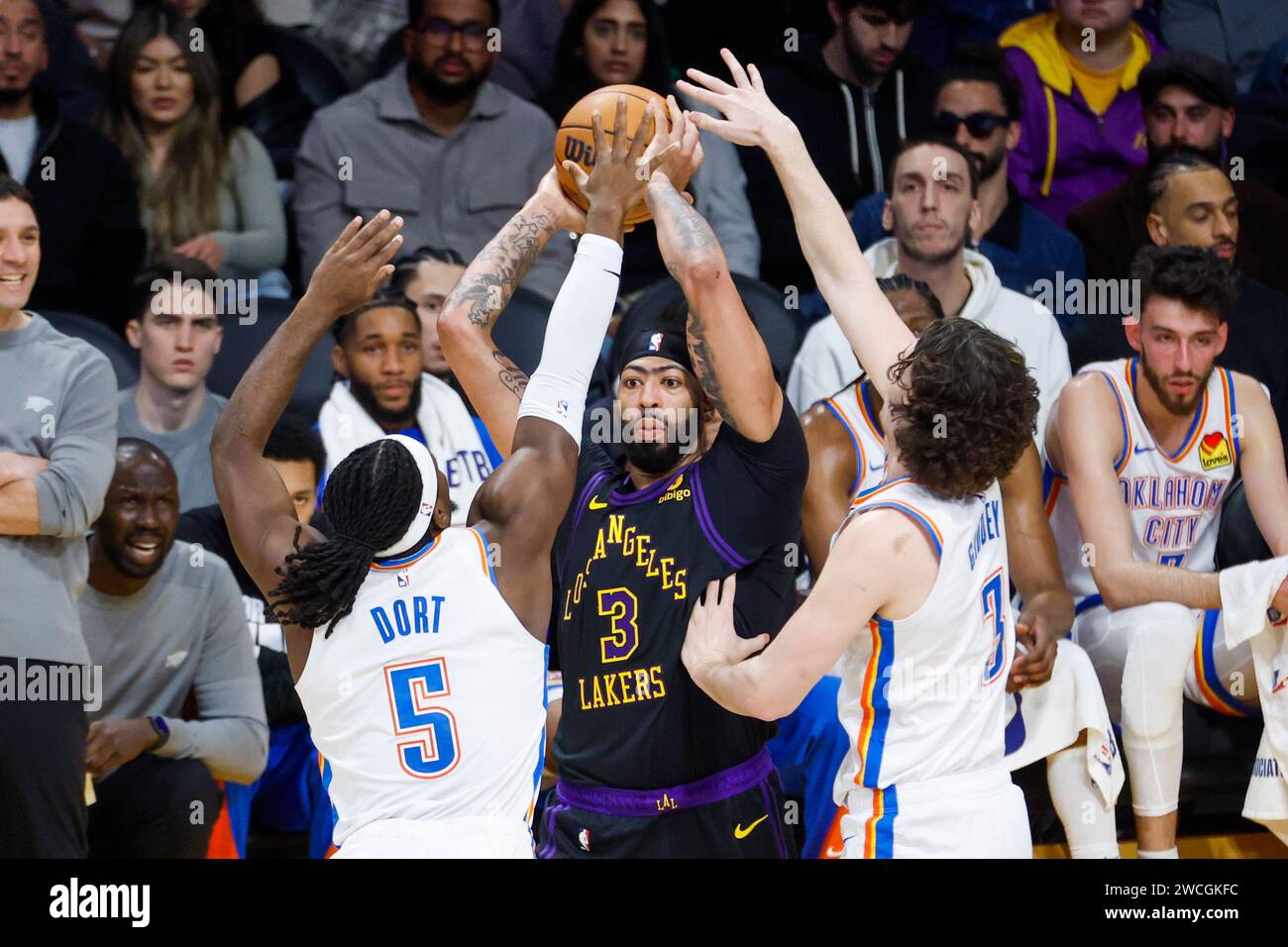 Los Angeles, California, USA. 15th Jan, 2024. Los Angeles Lakers ...