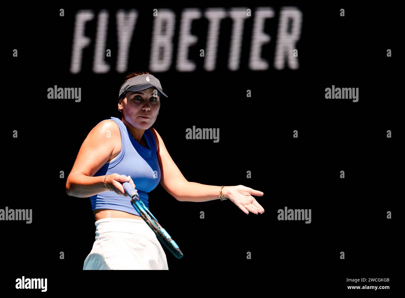 Melbourne, Australia, 16th Jan, 2024. Tennis player Sofia Kenin from ...