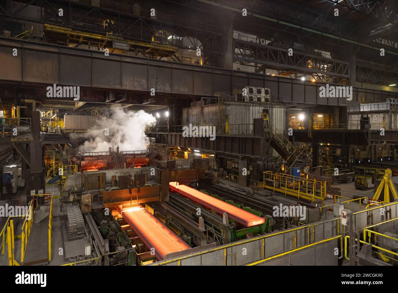 Illustration of ArcelorMittal steel works in Grande-Synthe near of ...