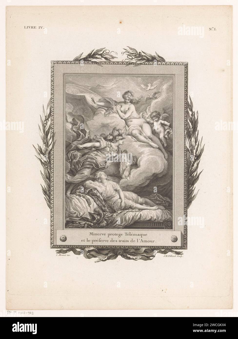 Athena protects Telemachus against Venus, Jean-Baptiste Tilliard, After ...