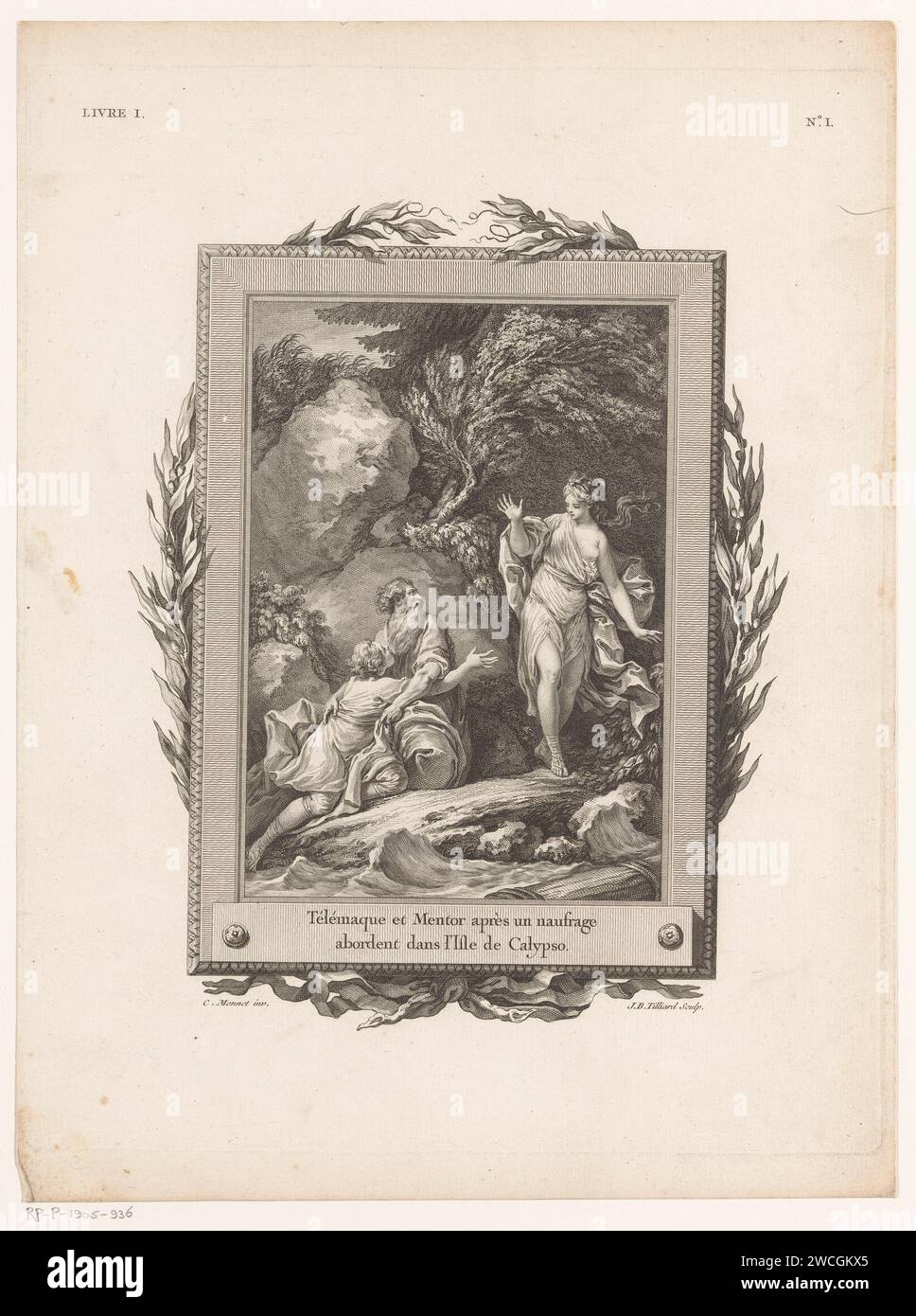 Telemachus and Mentor arrive on the island of Calypso, Jean-Baptiste ...