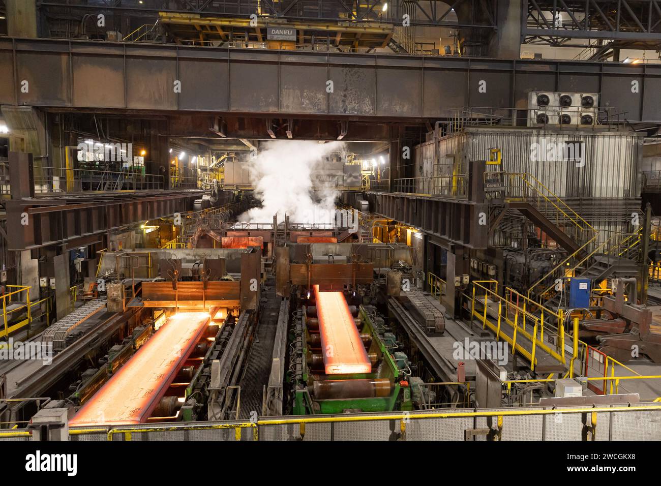 Illustration of ArcelorMittal steel works in Grande-Synthe near of ...